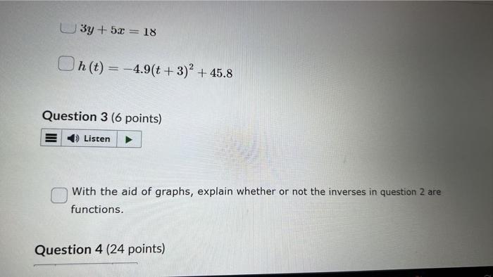 Solved Find the inverses of each of the relations below | Chegg.com