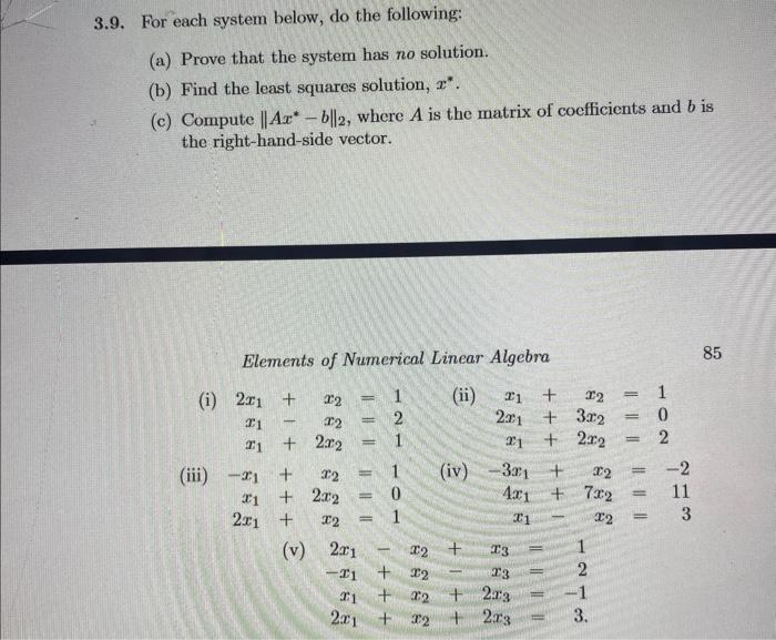 Solved 3.9. For each system below, do the following: (a) | Chegg.com