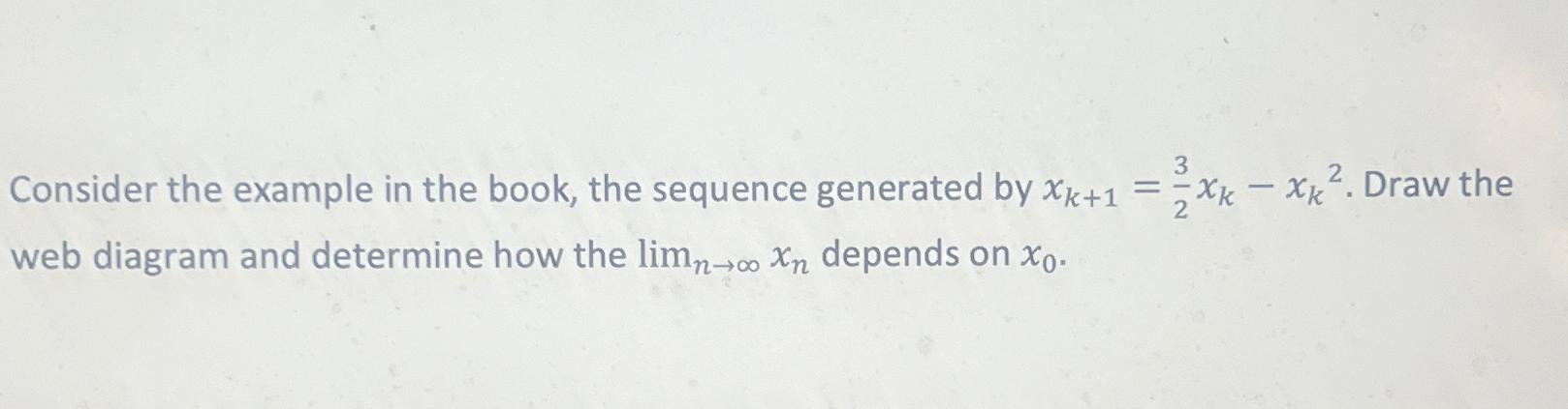Solved Consider the example in the book, the sequence | Chegg.com