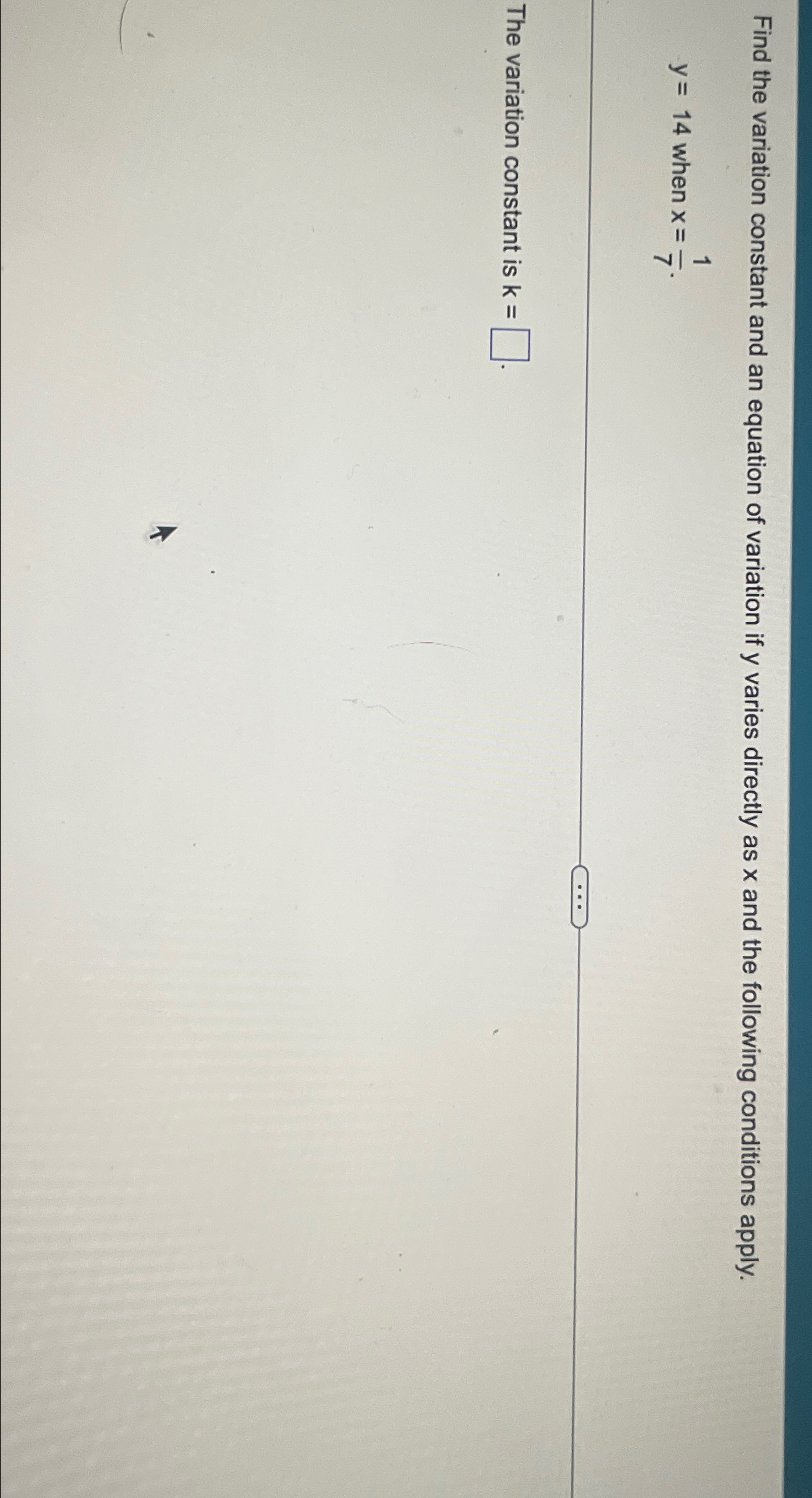 Solved Find the variation constant and an equation of | Chegg.com