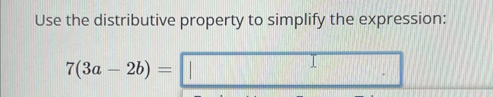Solved Use the distributive property to simplify the | Chegg.com