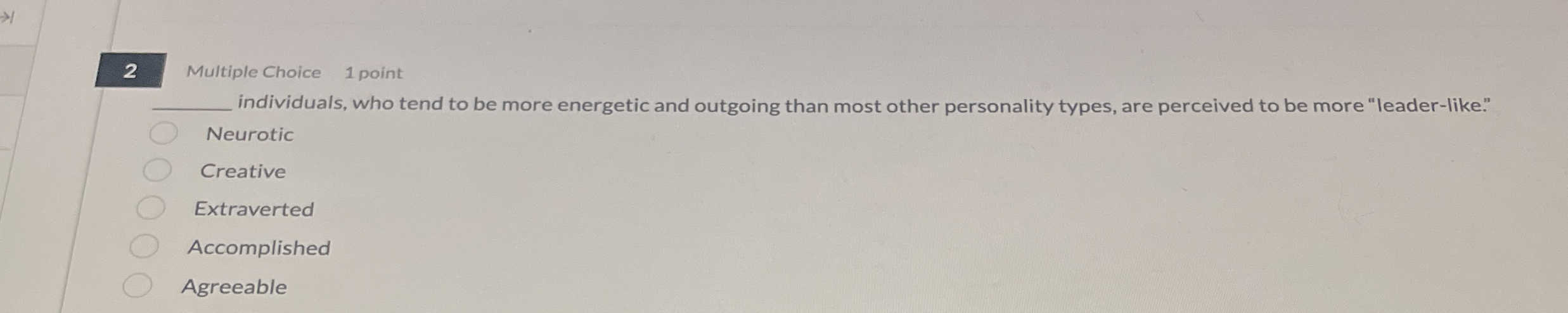 Solved 2Multiple Choice1 pointq, individuals, who tend to | Chegg.com Solved 2Multiple Choice1 pointq, individuals, who tend to | Chegg.com