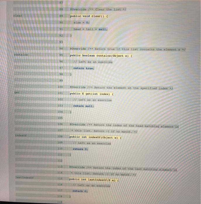 Solved *24.3 Implement a doubly linked list) The | Chegg.com