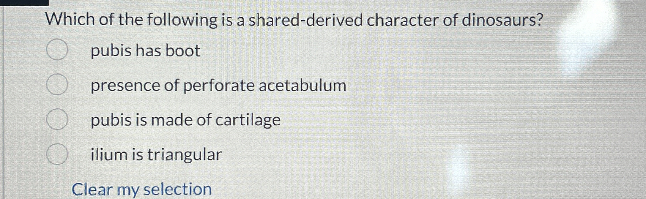 Solved Which of the following is a shared-derived character | Chegg.com