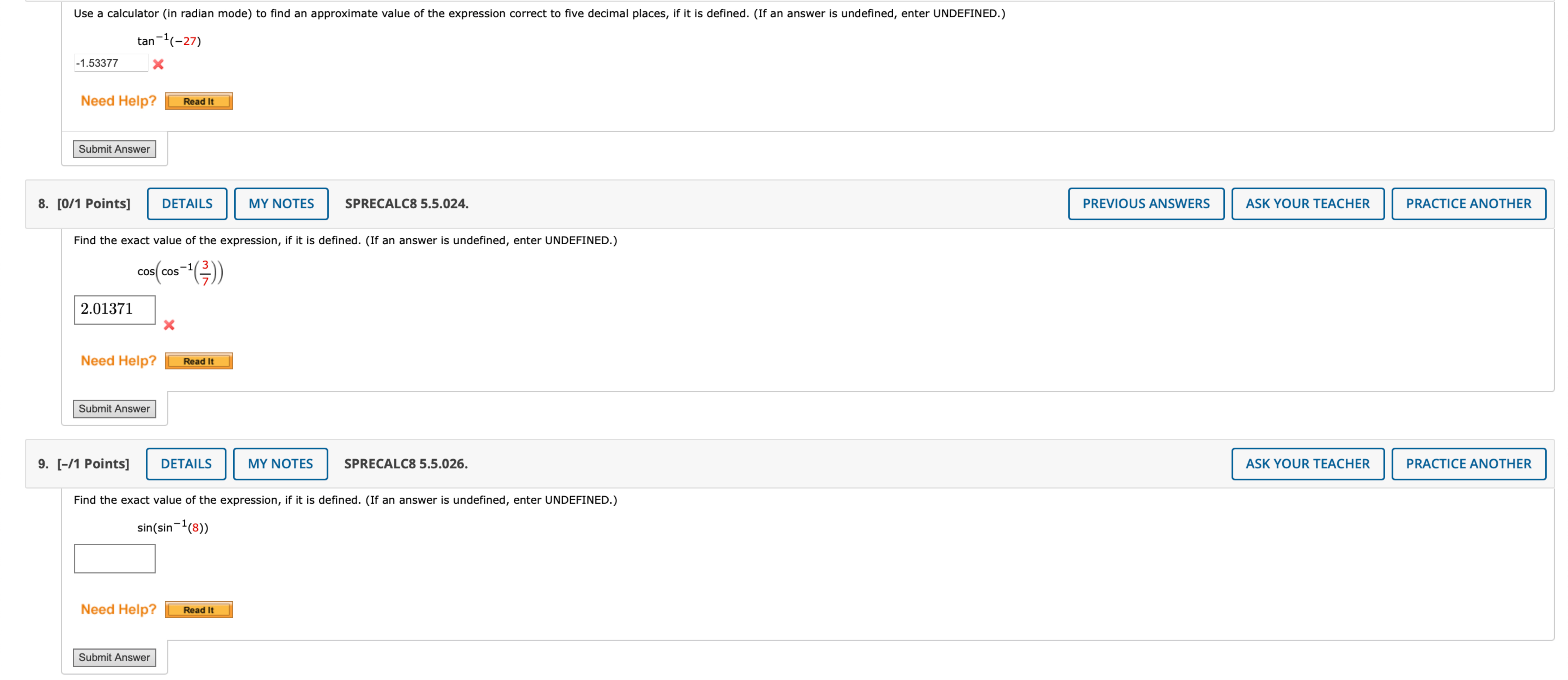 Solved Use a calculator (in radian mode) ﻿to find an | Chegg.com