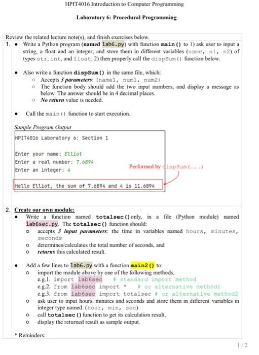 Solved Review the related lecture note(s), and finish | Chegg.com