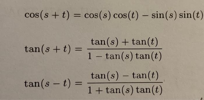 Write tan(x−6π) in terms of tan(x) and no | Chegg.com