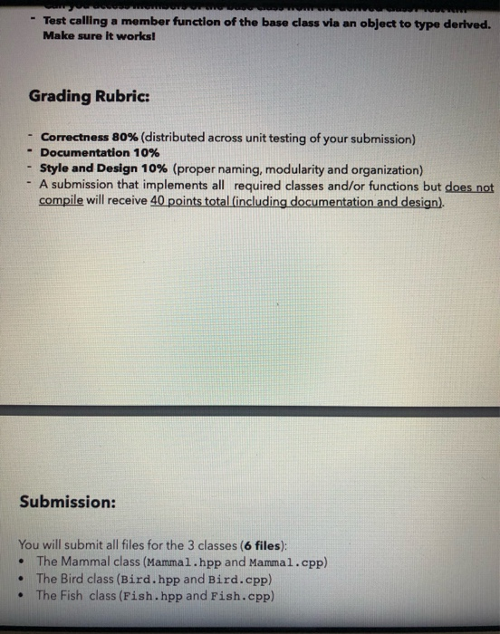 Solved Project 2: Inheritance Project will build on Project1 | Chegg.com