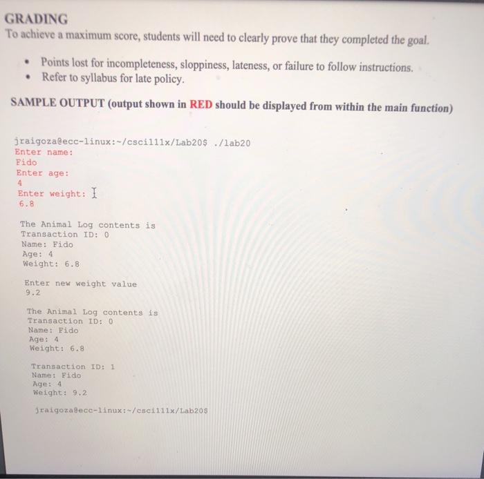 Solved Lab 20 LogVector using Struct type and Pass By | Chegg.com