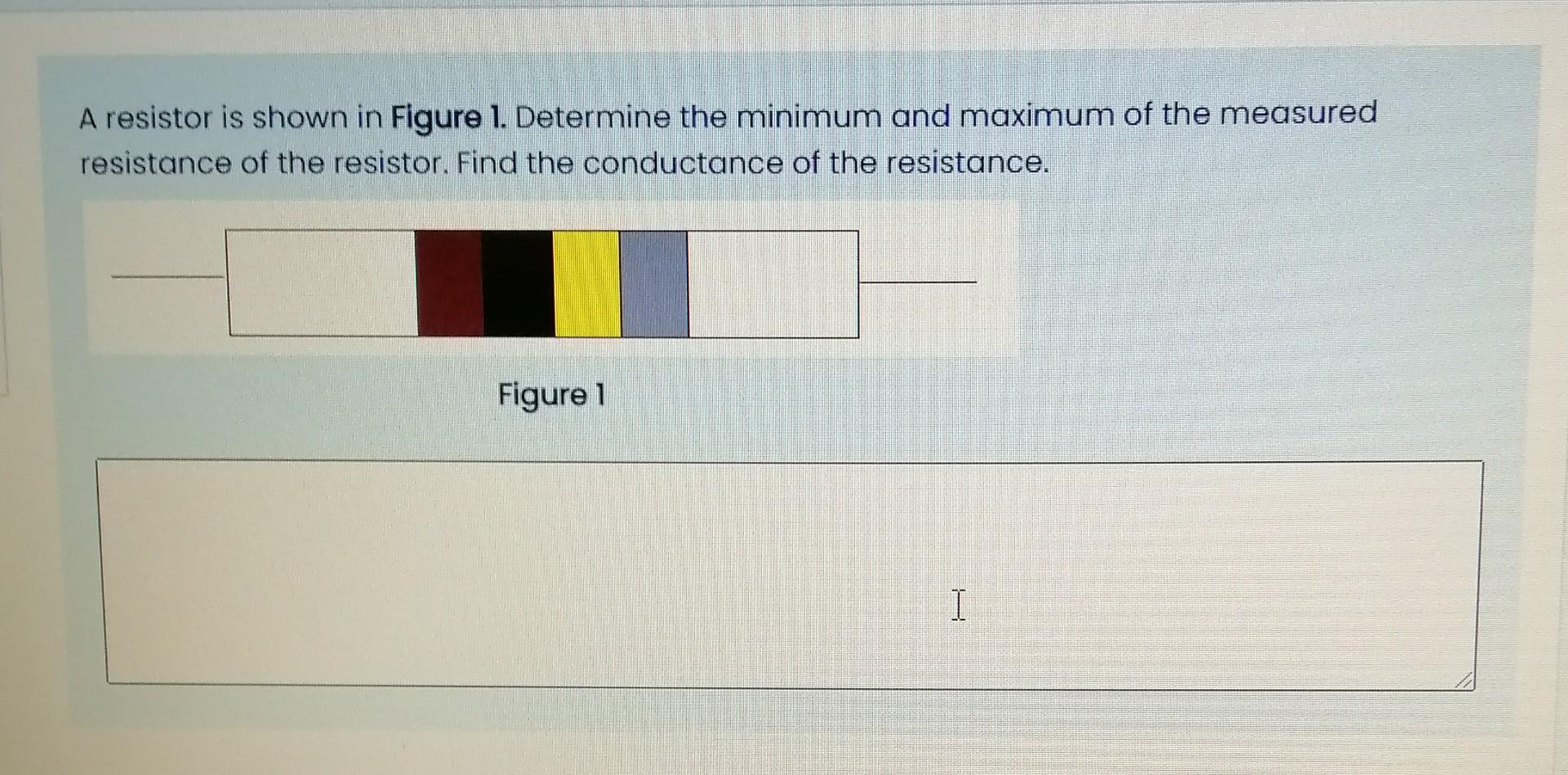 Solved A resistor is shown in Figure 1. Determine the | Chegg.com