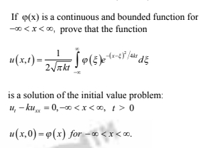 Solved If φ(x) ﻿is a continuous and bounded function | Chegg.com