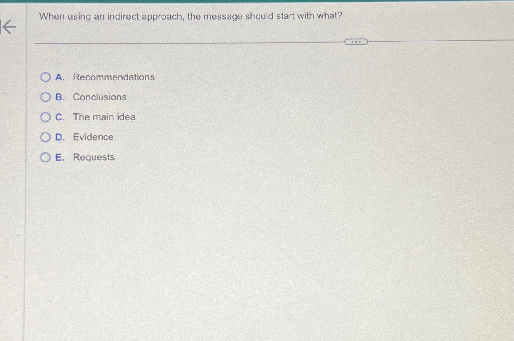 Solved When using an indirect approach, the message should | Chegg.com