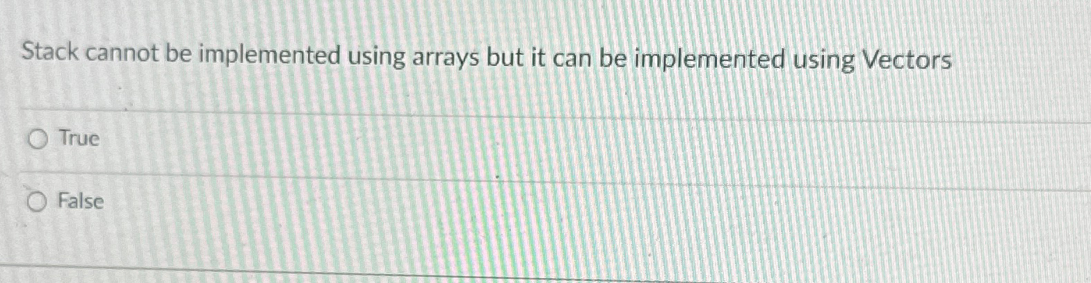 Solved Stack cannot be implemented using arrays but it can | Chegg.com