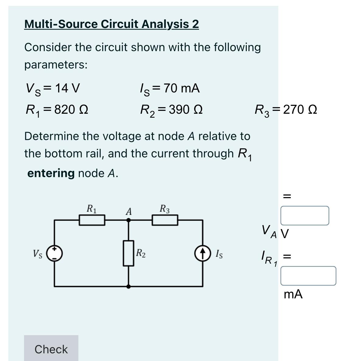 Solved Multi-Source Circuit Analysis 2Consider the circuit | Chegg.com