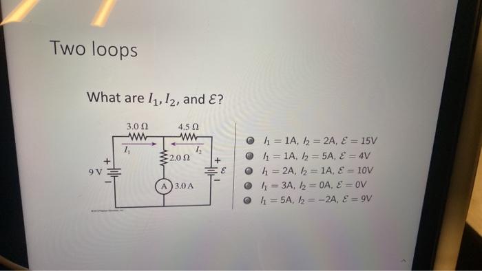 Solved What are I1,I2, and E ? I1=1 A,I2=2 A,E=15 VI1=1 | Chegg.com