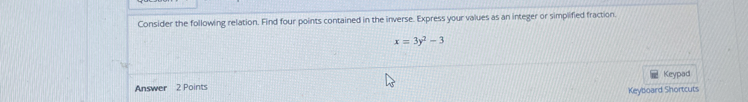 Solved Consider the following relation. Find four points | Chegg.com