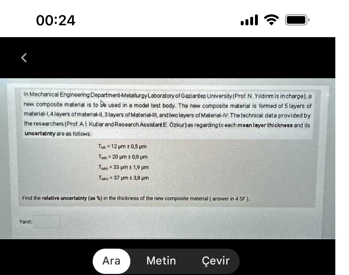 Solved 00:24.IIIIn Mechanical Engineering | Chegg.com