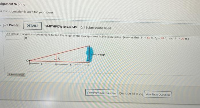 Solved Use similar triangles and proportions to find the | Chegg.com