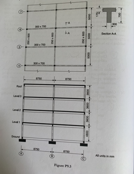 Part of the plan of a four storey reinforced concrete | Chegg.com