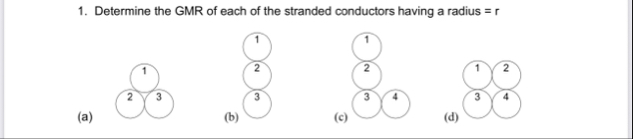 Solved Determine the GMR of each of the stranded conductors | Chegg.com