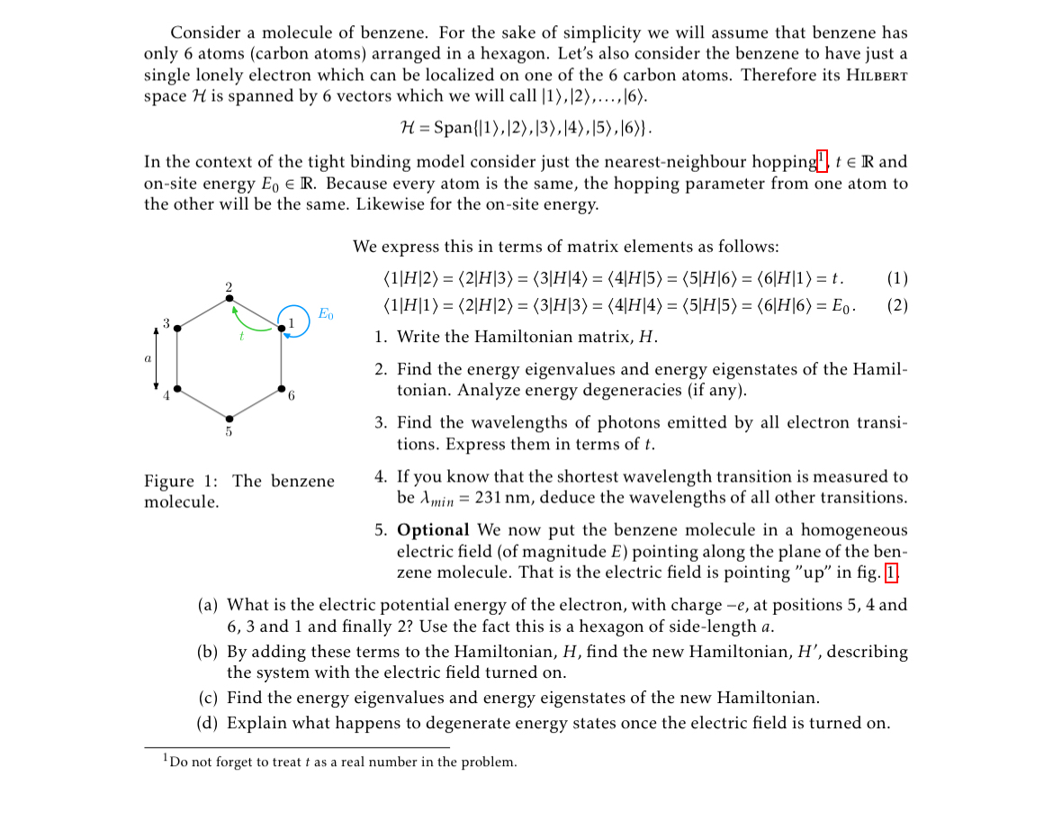 Solved Consider a molecule of benzene. For the sake of | Chegg.com