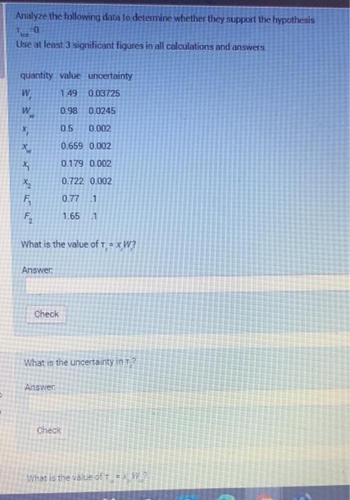 Solved Analyze The Following Data To Determine Whether They 8385