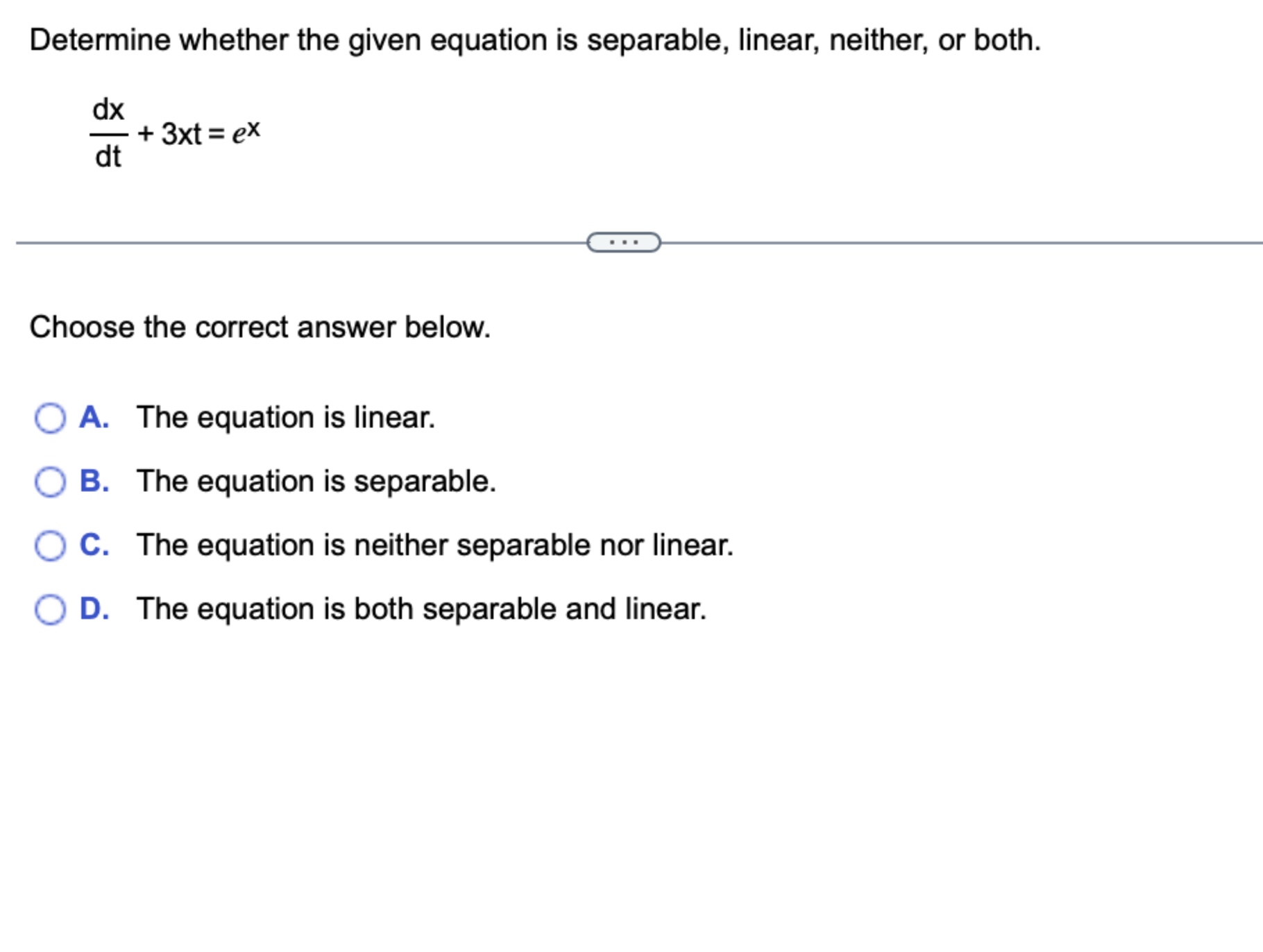 Solved Determine whether the given equation is separable, | Chegg.com