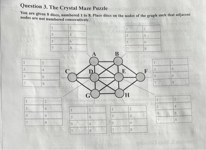 Solved Question 3. The Crystal Maze Puzzle You are given 8 | Chegg.com