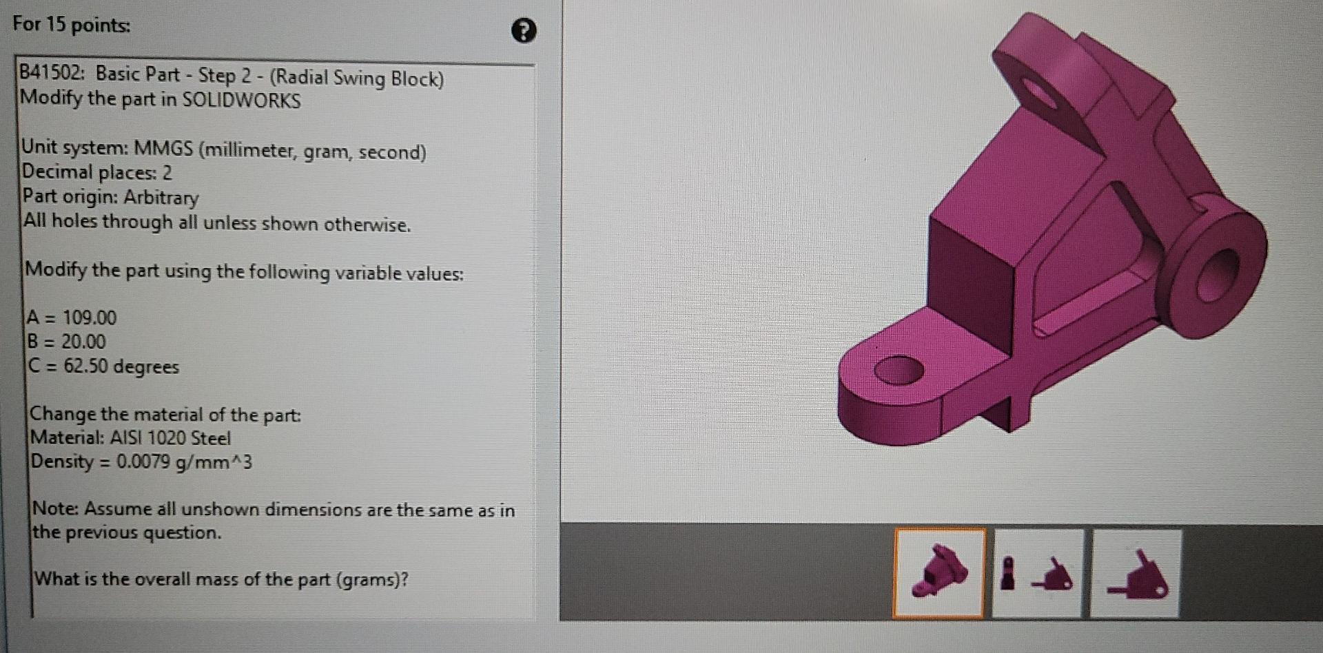 For 15 points: B41502: Basic Part - Step 2 - (Radial | Chegg.com