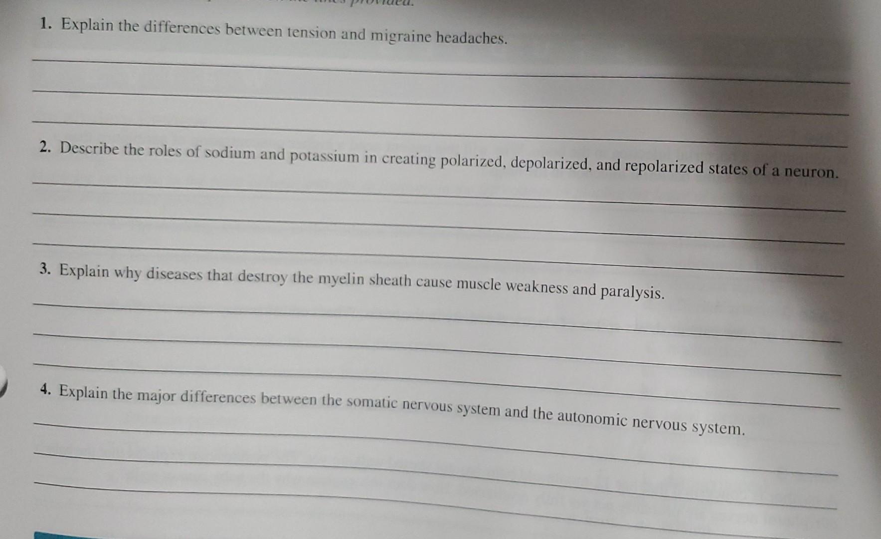 Solved 1. Explain the differences between tension and | Chegg.com
