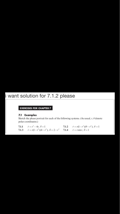 Solved i want solution for 7.1.2 please EXERCISES FOR | Chegg.com