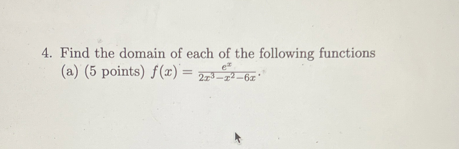 Solved Find the domain of each of the following | Chegg.com