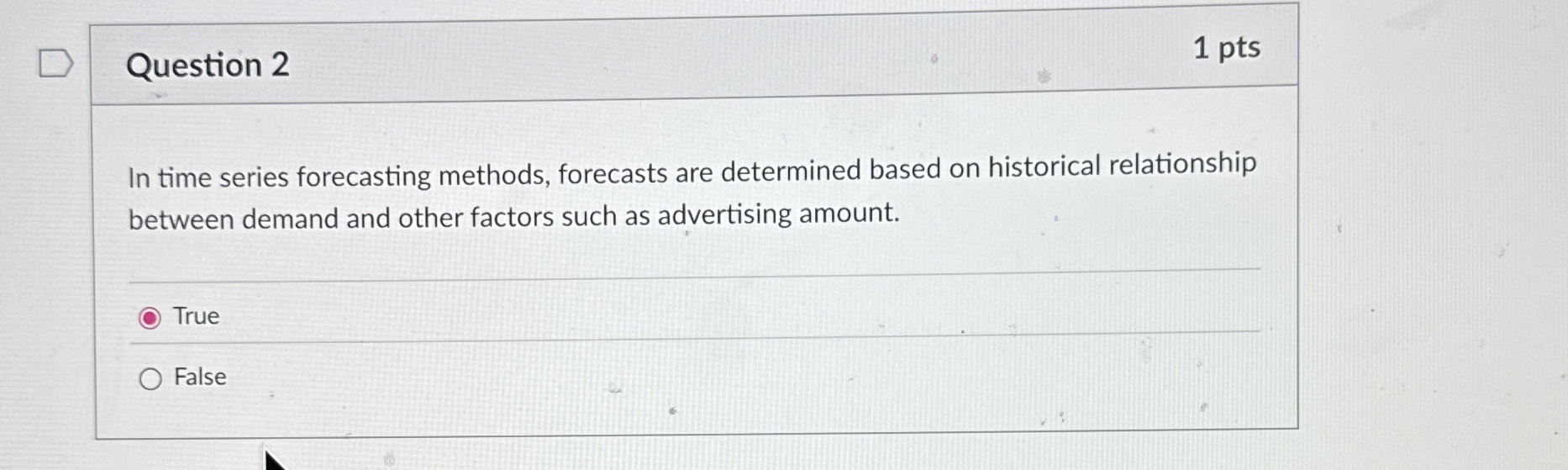 Solved Question 21 ﻿ptsIn time series forecasting methods, | Chegg.com