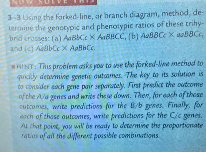 Solved 3-3 Using the forked-line, or branch diagram, method, | Chegg.com