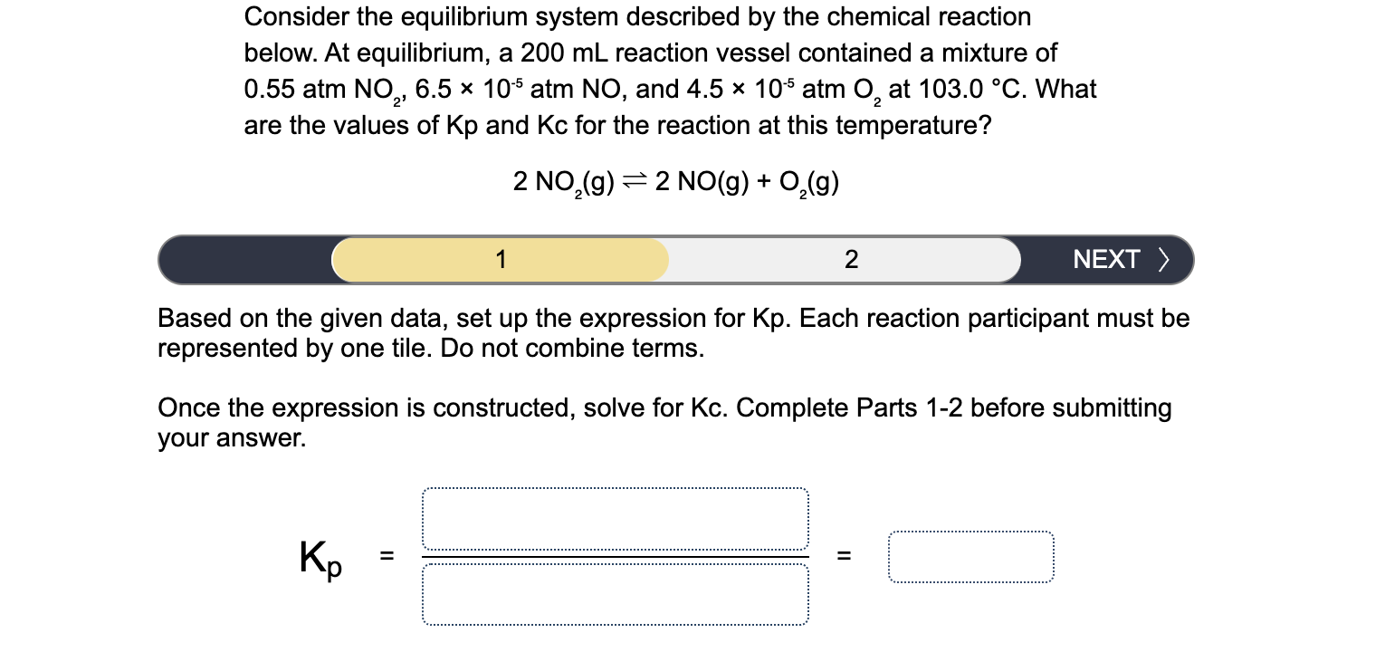 Solved Consider the equilibrium system described by the | Chegg.com