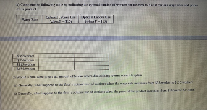 Solved 1) Complete the following table by indicating the | Chegg.com