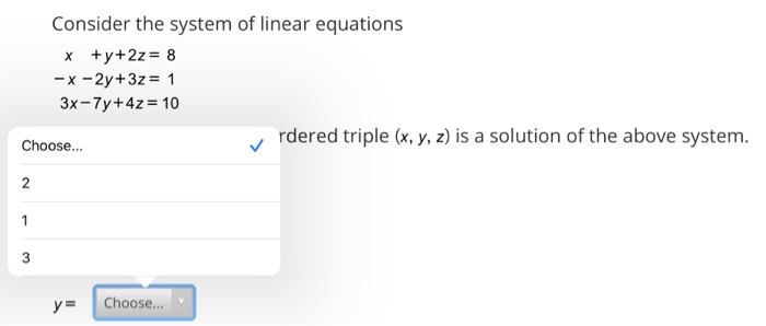 Solved Consider the system of linear equations x +y+2z= 8 | Chegg.com