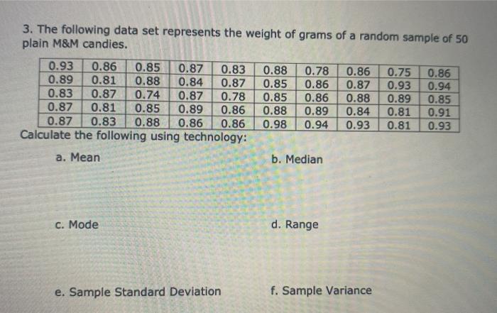 Solved 3. Let's calculate the standard deviation by hand | Chegg.com