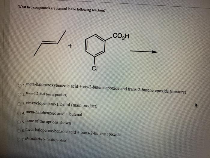 Solved What two compounds are formed in the following | Chegg.com
