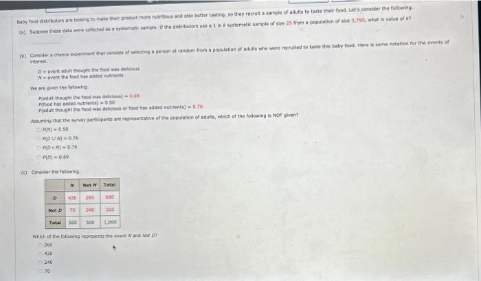 Solved Boby food cievibuton are lobieng to thile their | Chegg.com