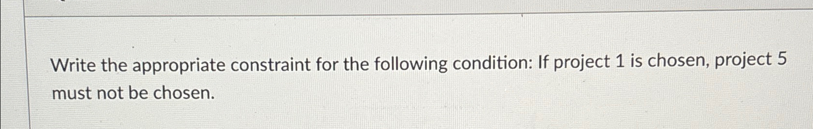 Solved Write the appropriate constraint for the following | Chegg.com