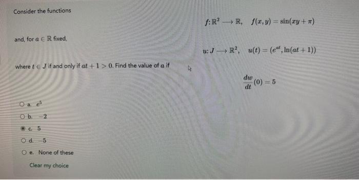 Solved Consider the functions. f:R2→R,f(x,y)=sin(xy+π) and, | Chegg.com