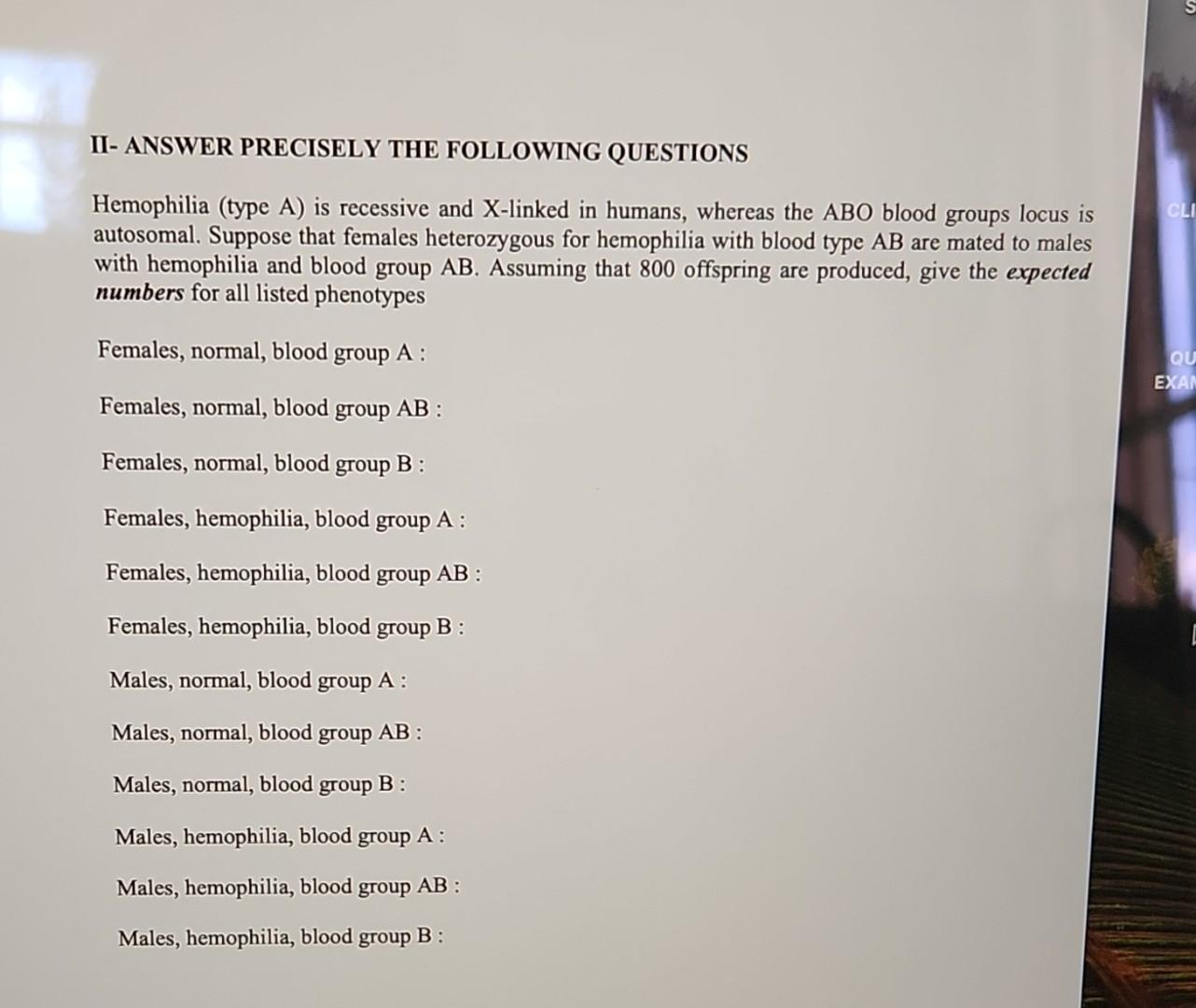 Solved II- ANSWER PRECISELY THE FOLLOWING QUESTIONS | Chegg.com