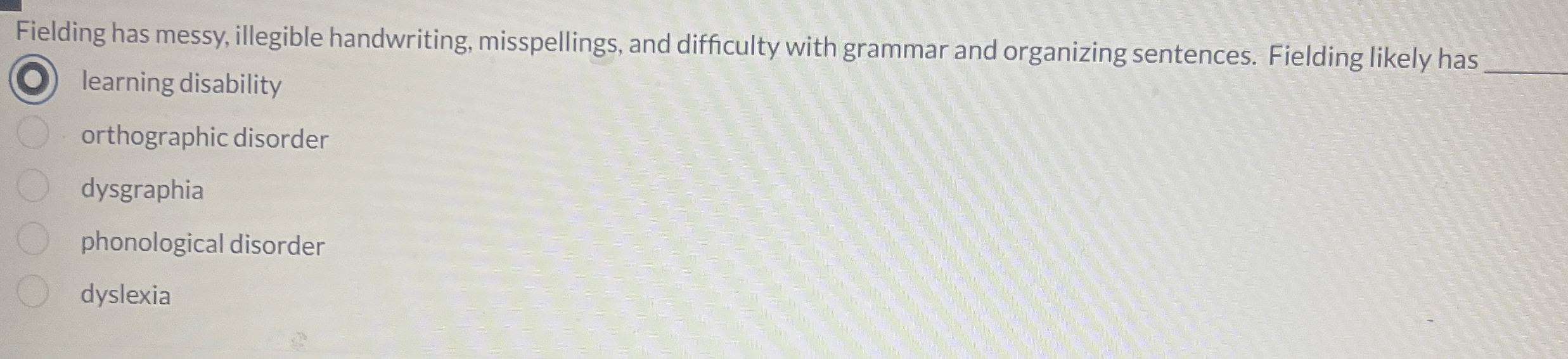 Solved Fielding has messy, illegible handwriting, | Chegg.com