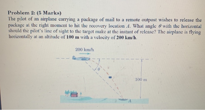 Solved Problem 2: (5 Marks) The pilot of an airplane | Chegg.com