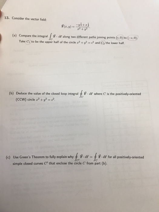 Solved 13. Consider the vector field: F(x, y) = ] (a) | Chegg.com