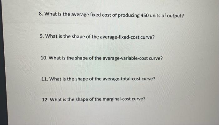 Solved Use the following table to answer questions 1 through | Chegg.com