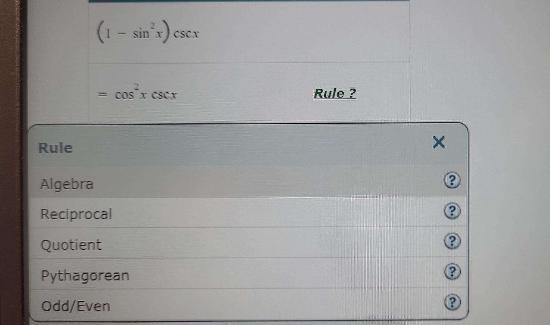 Solved Complete the proof of the identity by choosing the | Chegg.com