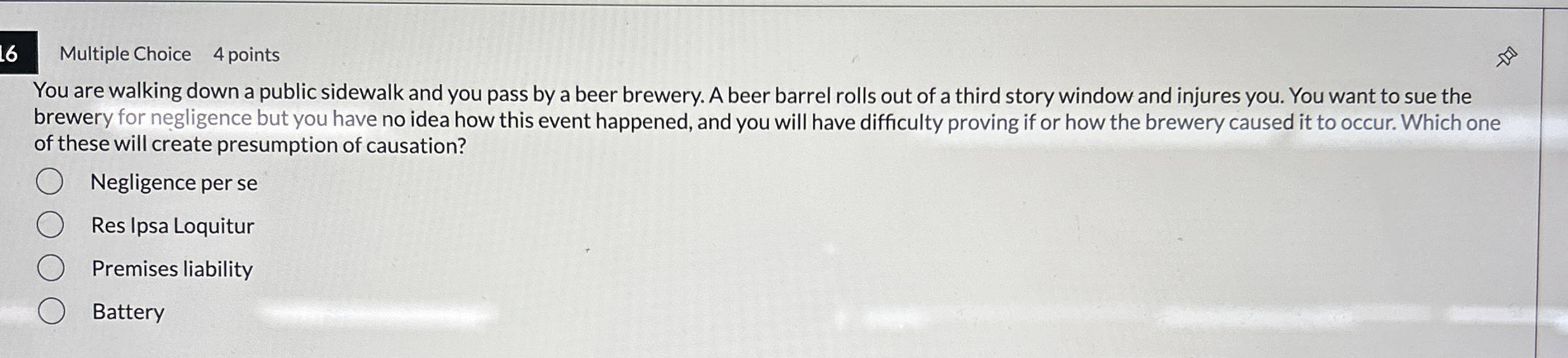 Solved 16Multiple Choice 4 ﻿pointsYou are walking down a | Chegg.com