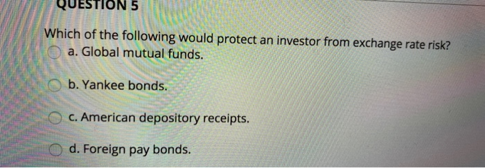 Solved QUESTION 5 Which of the following would protect an | Chegg.com